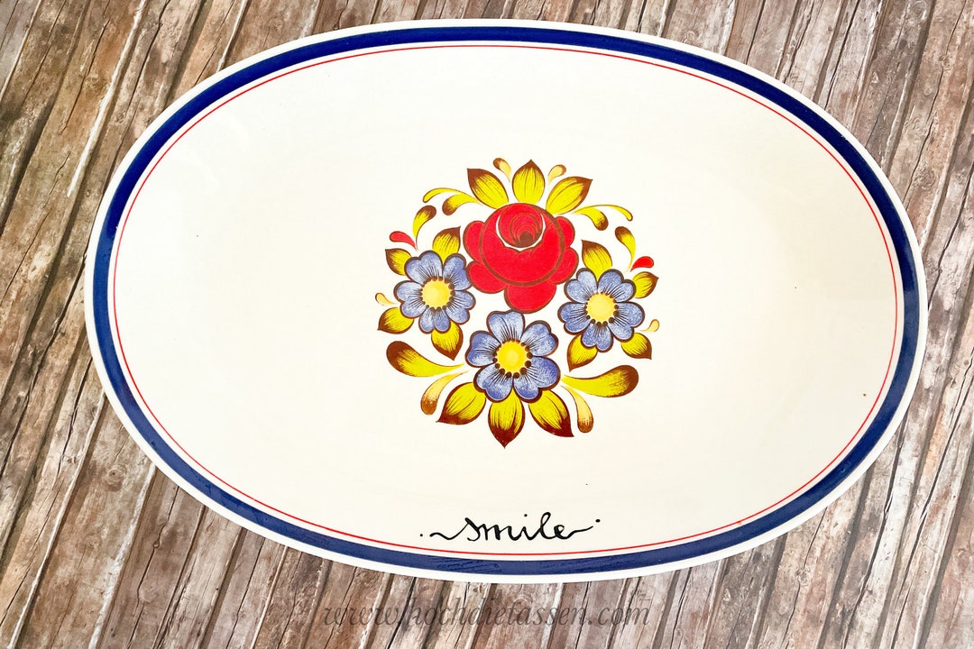 SMILE Bowl Tray Bowl VINTAGE Saying Bowl Plate Saying - Etsy