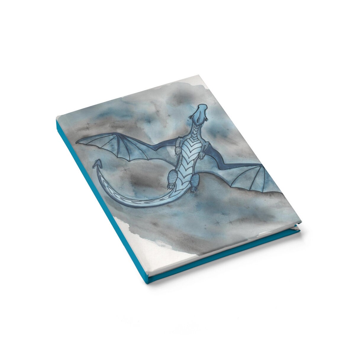 Hardcover Journal, Dragon Notebook, Lined Journal, Dragon Watercolor ...