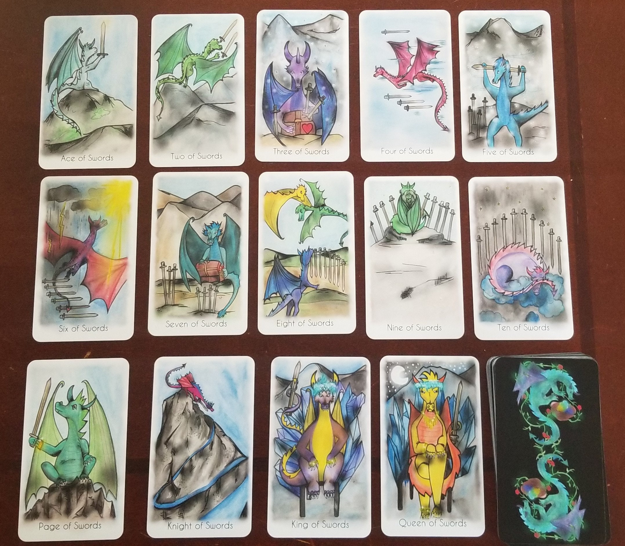Tarot Dragon Companions Tarot Deck Tarot Deck Tarot Cards | Etsy