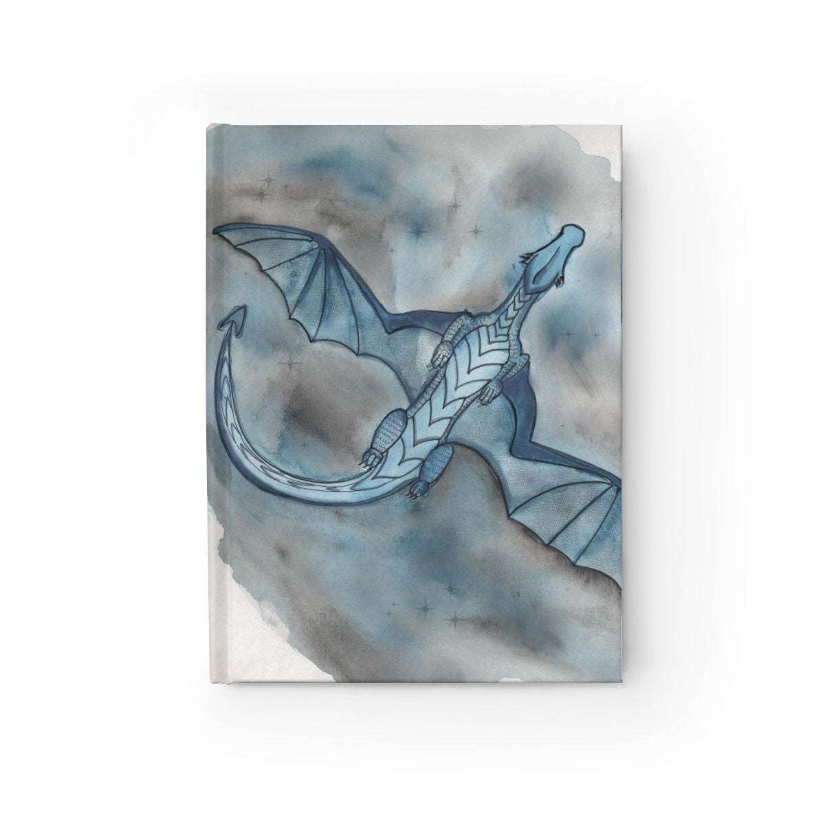 Hardcover Journal, Dragon Notebook, Lined Journal, Dragon Watercolor ...