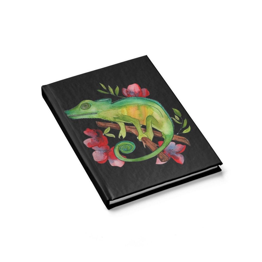 Journal, Chameleon Journal, Lizard Stationery, Reptile Hardcover ...