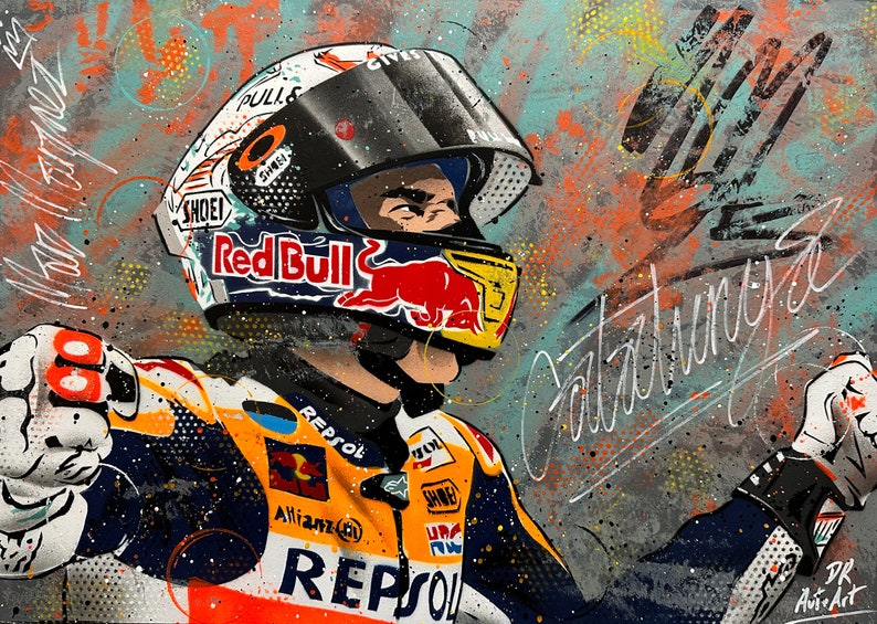 Marc Marquez Graffiti Painting - Etsy