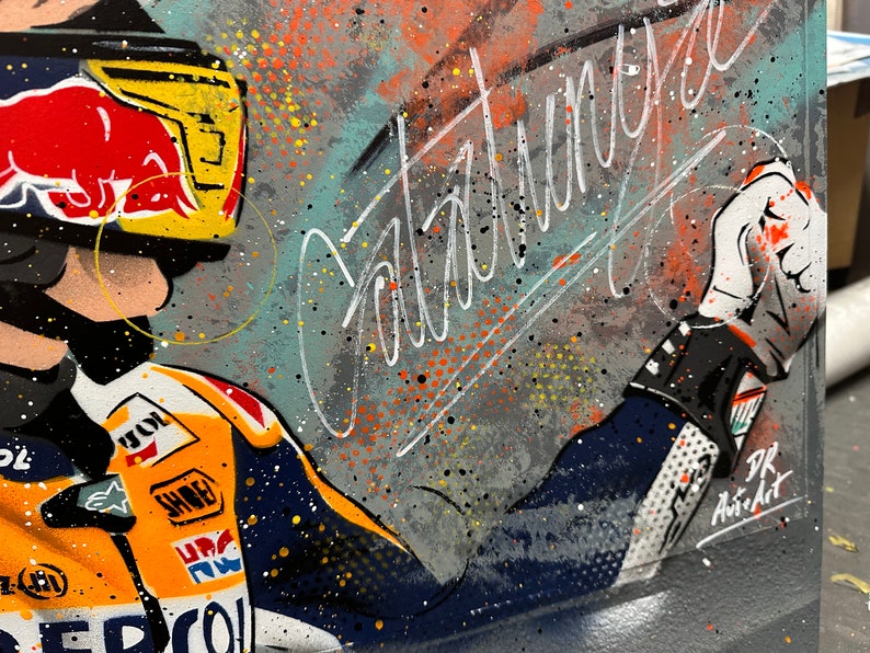 Marc Marquez Graffiti Painting - Etsy