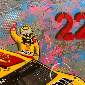 Joey Logano - Nashville 2024, NASCAR - Graffiti Painting - Etsy