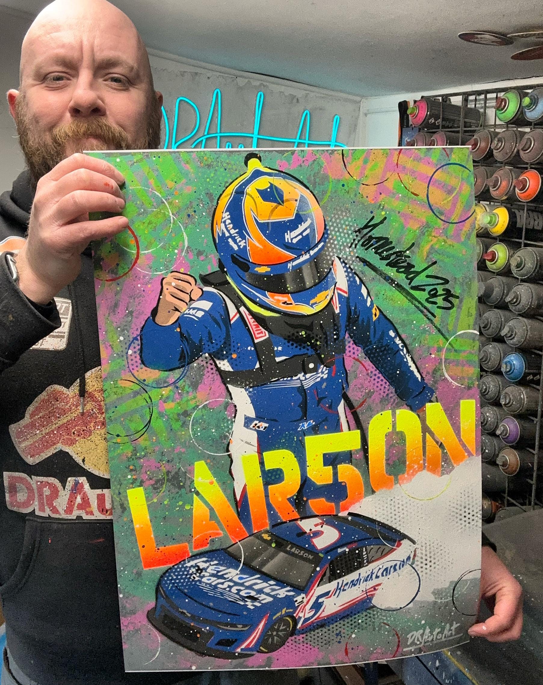 Kyle Larson, Homestead 2025 NASCAR - Graffiti Painting - Etsy