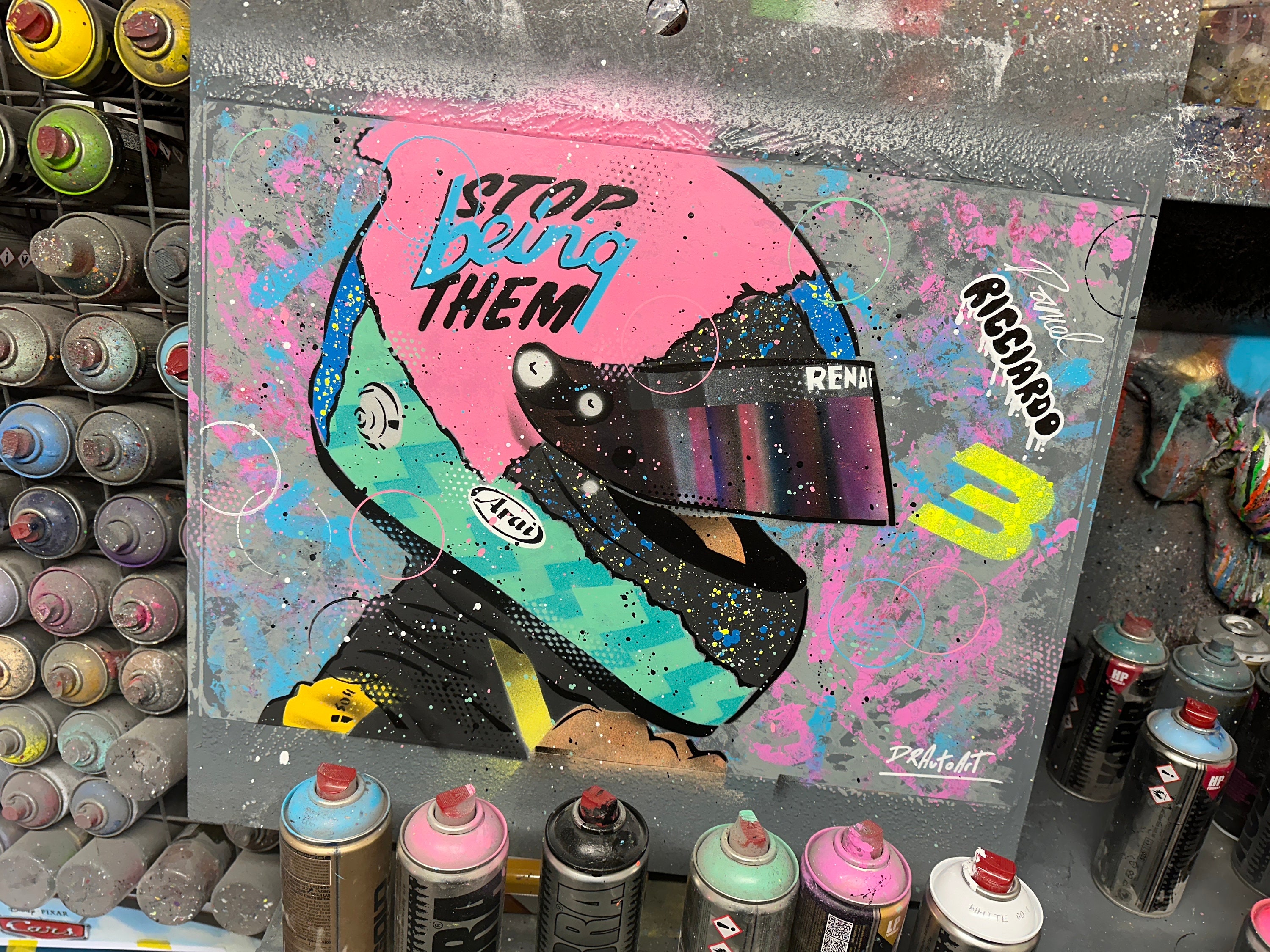 Daniel Ricciardo Graffiti Painting - Etsy