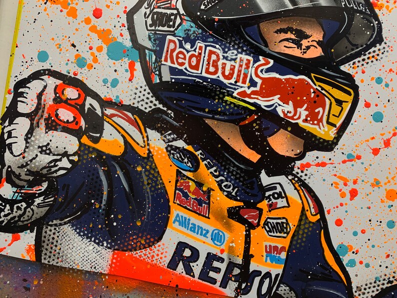 Marc Marquez Graffiti Painting - Etsy
