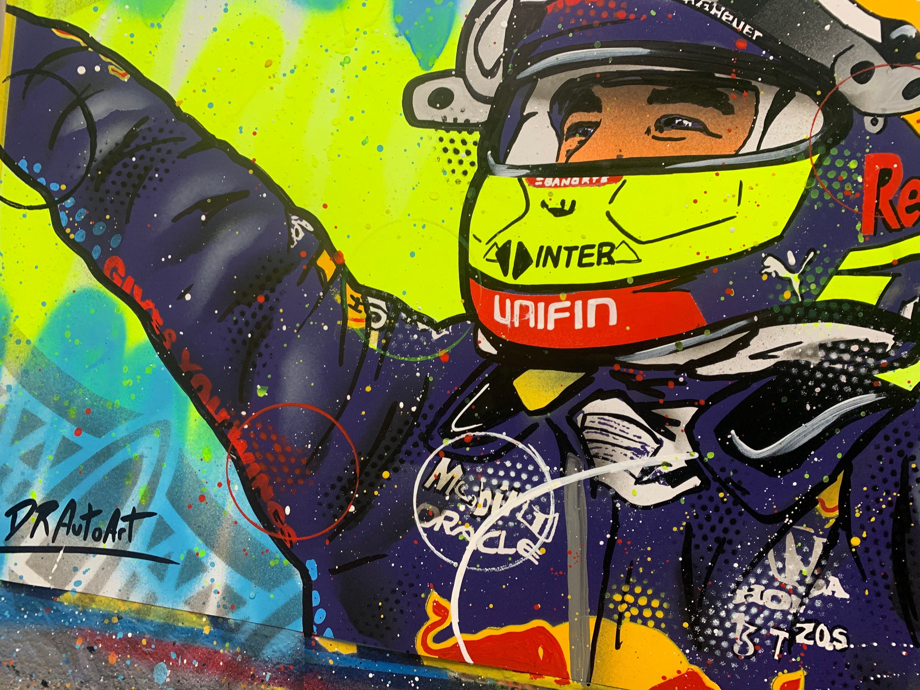 Sergio Perez Red Bull Graffiti Painting - Etsy