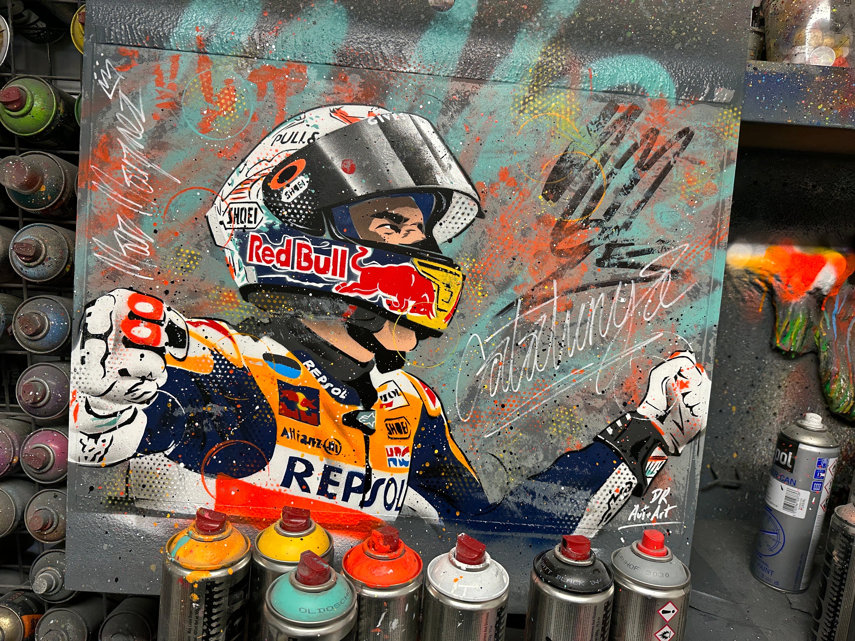Marc Marquez Graffiti Painting - Etsy