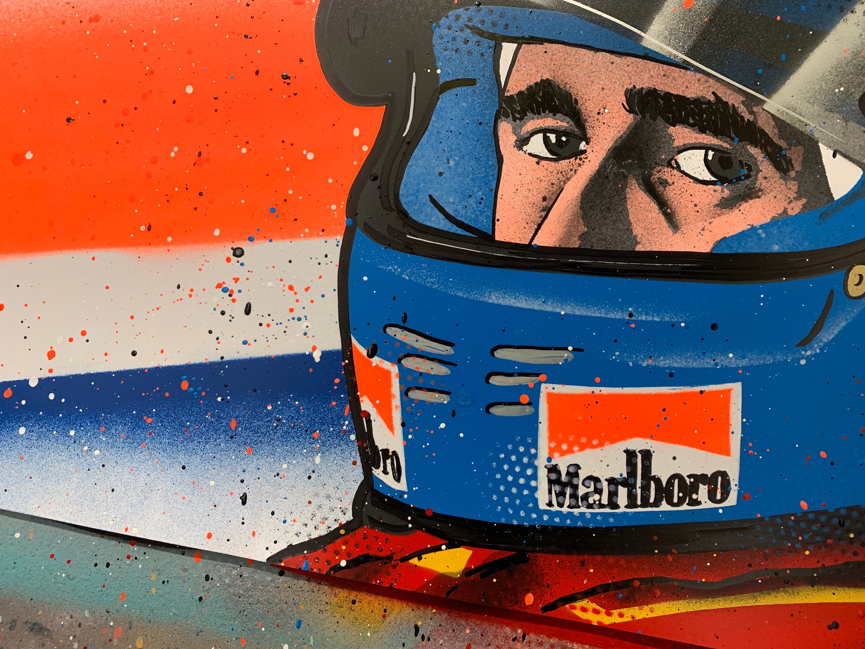 Alain Prost Pintura de graffiti - Etsy España