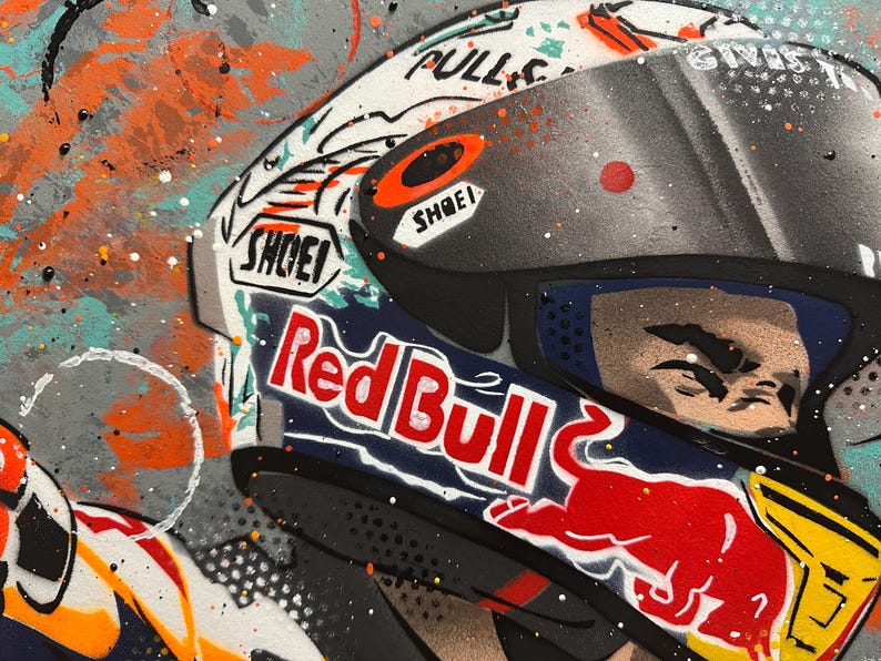 Marc Marquez Graffiti Painting - Etsy