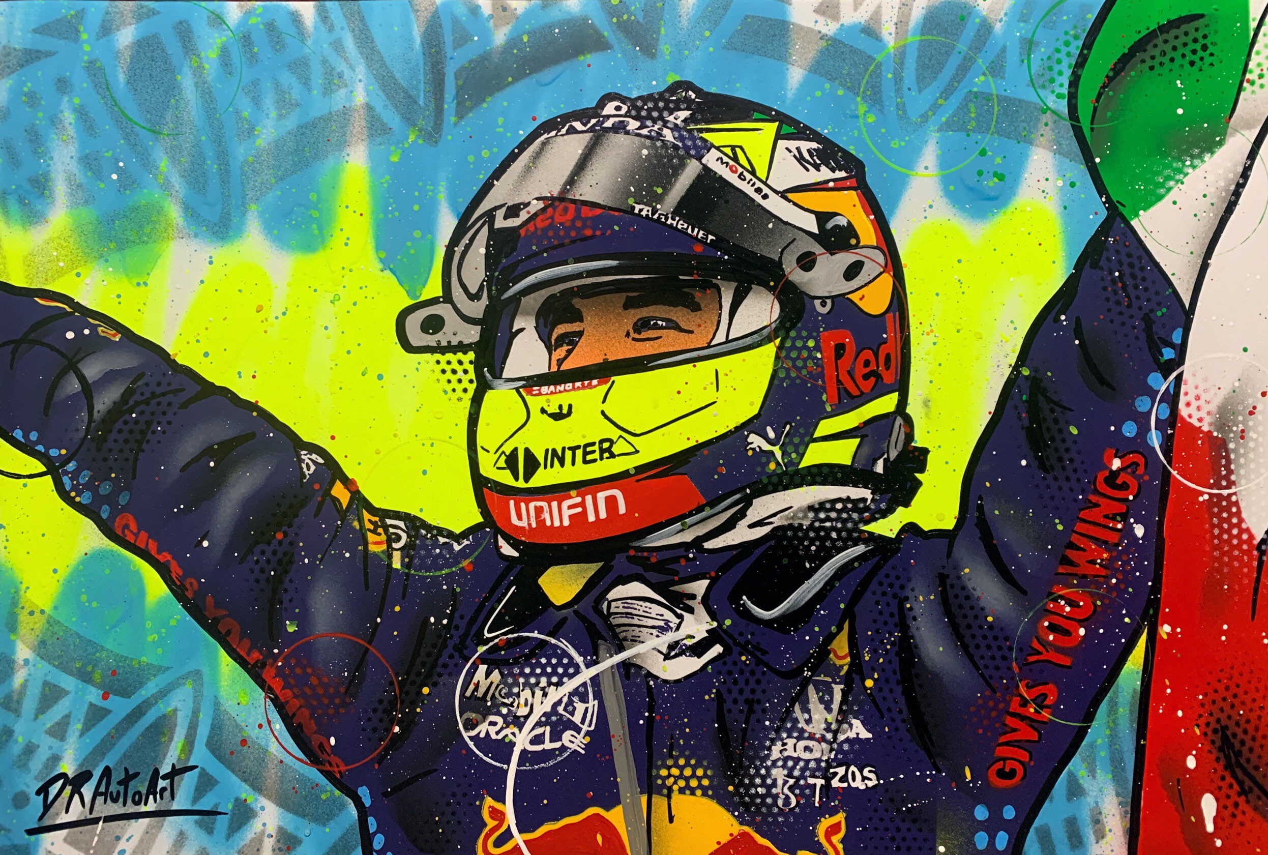 Sergio Perez Red Bull Graffiti Painting - Etsy