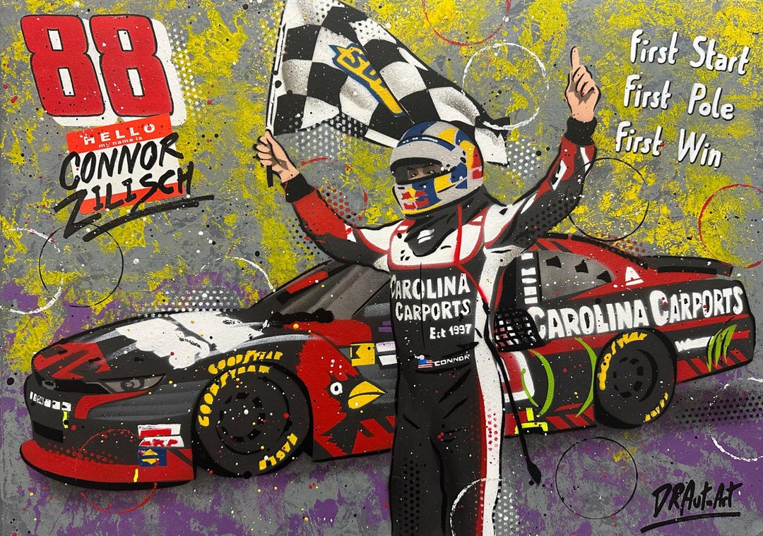 Connor Zilisch, Xfinity 2024 - Graffiti Painting - Etsy