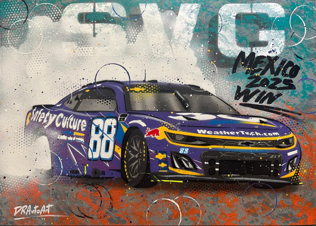 Shane Van Gisbergen, Mexico NASCAR Win 2025 - Graffiti Painting. SVG - Etsy