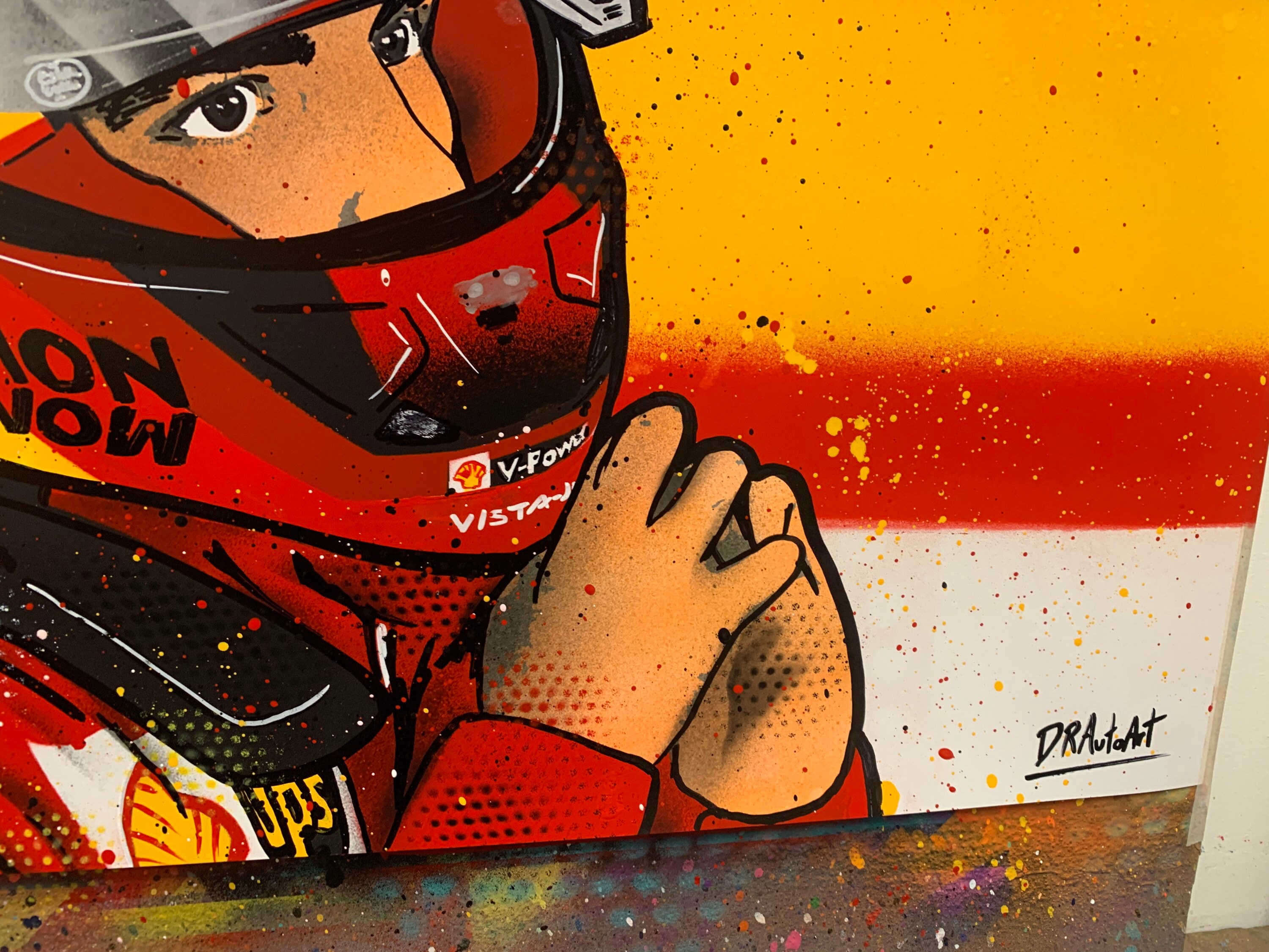 Carlos Sainz Jr, Ferrari Graffiti Painting - Etsy