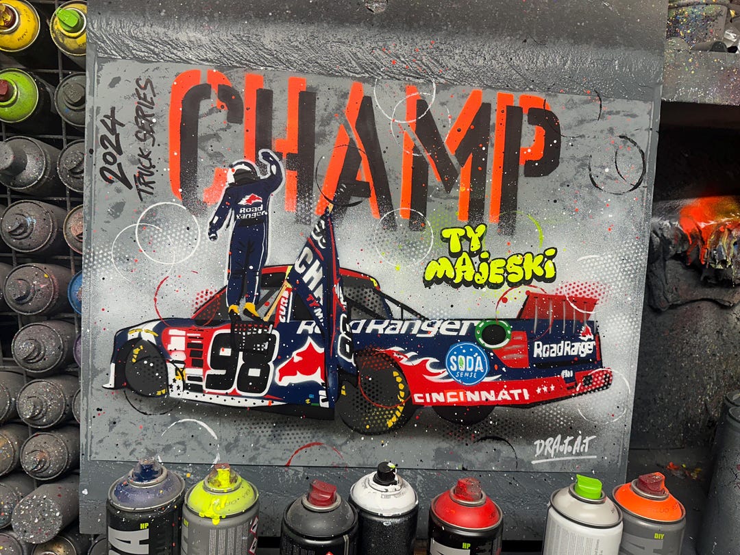 Ty Majeski - 2024 Truck Series Champ - Graffiti Painting - Etsy