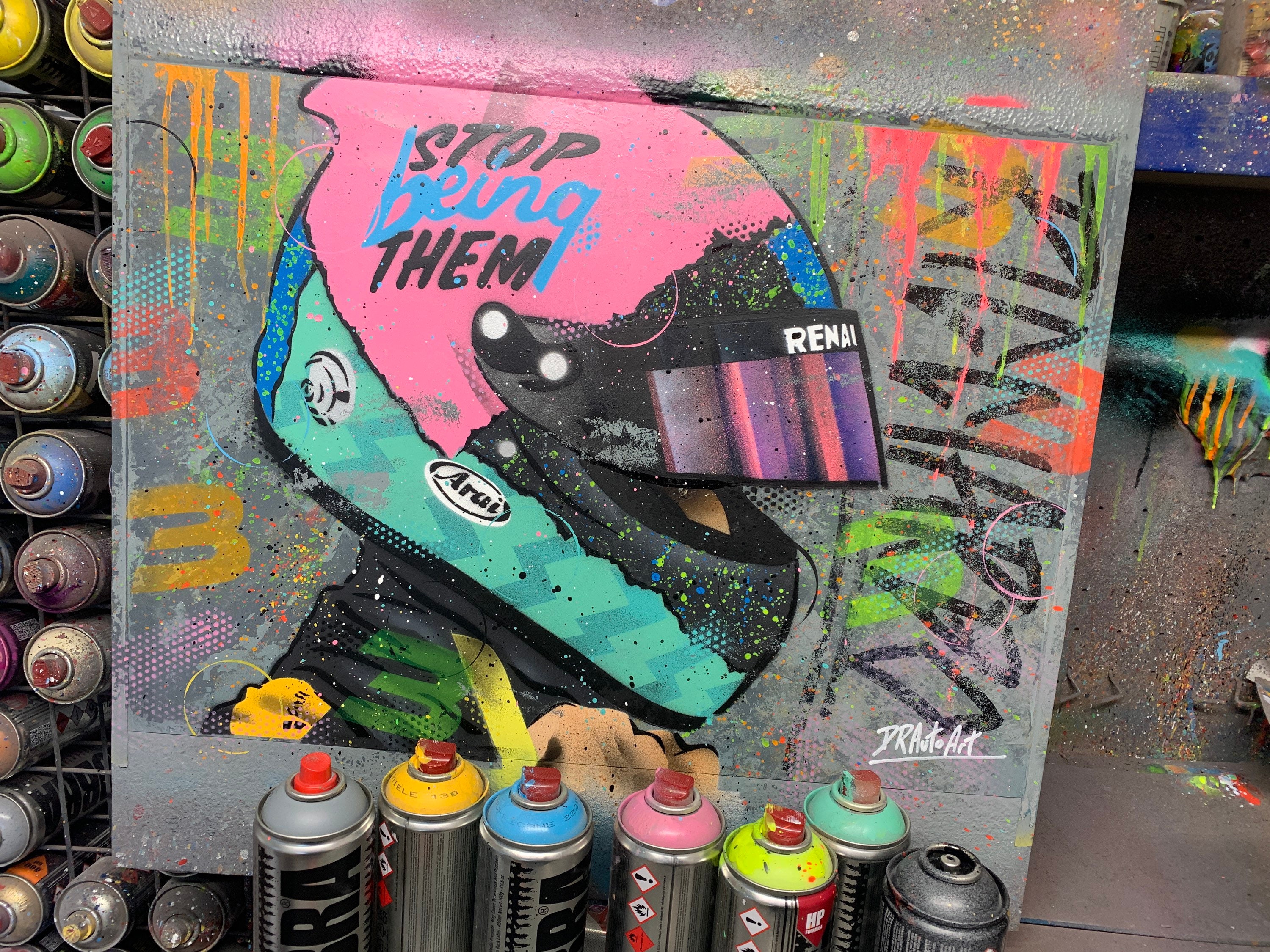 Daniel Ricciardo Graffiti Painting - Etsy