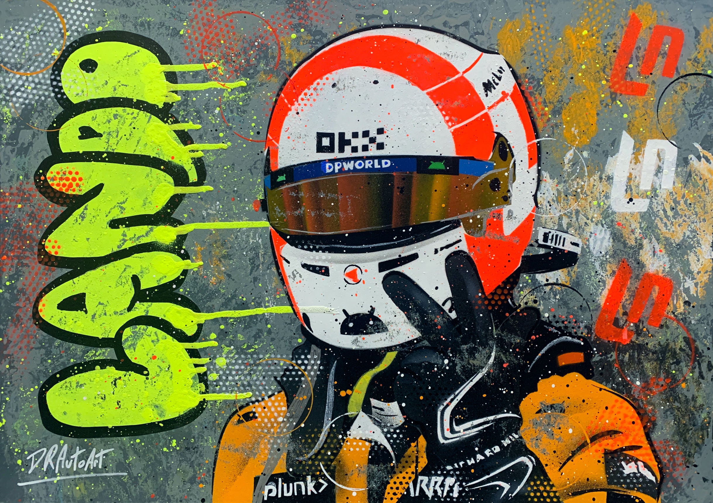 Lando Norris 2023 Spain Graffiti Painting - Etsy