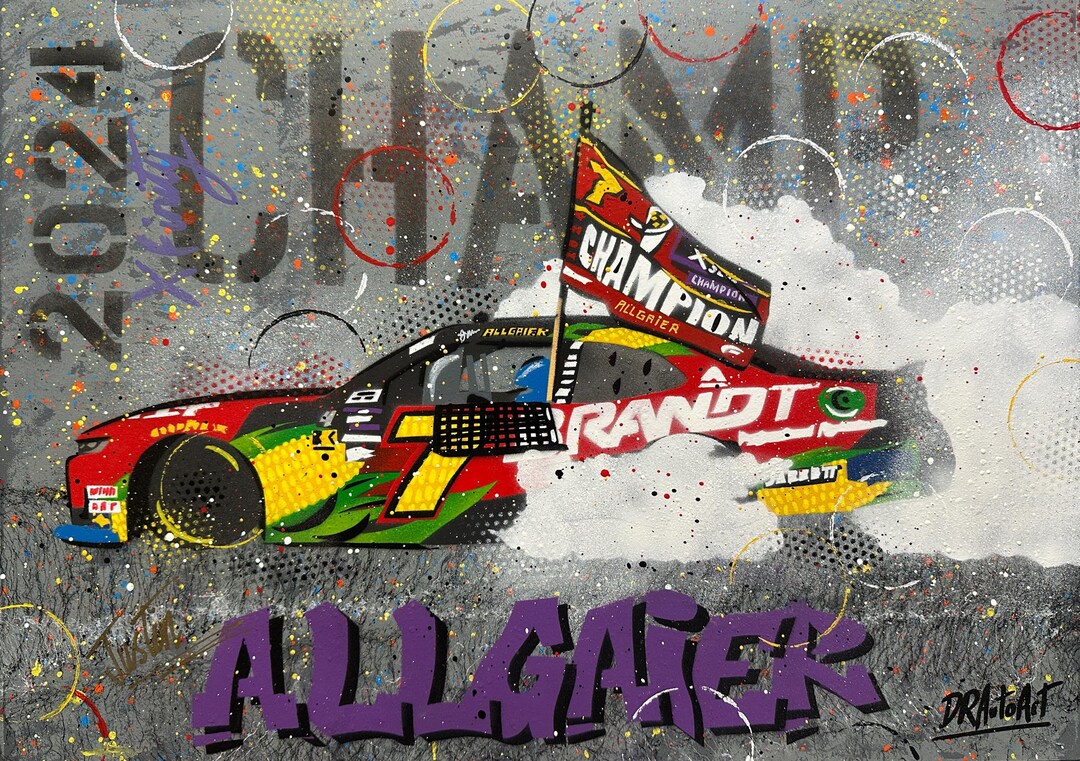 Justin Allgaier - 2024 Xfinity Champ - Graffiti Painting - Etsy