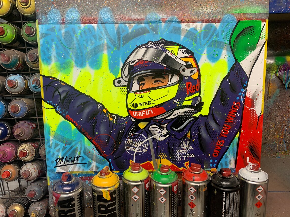 Sergio Perez Red Bull Graffiti Painting - Etsy