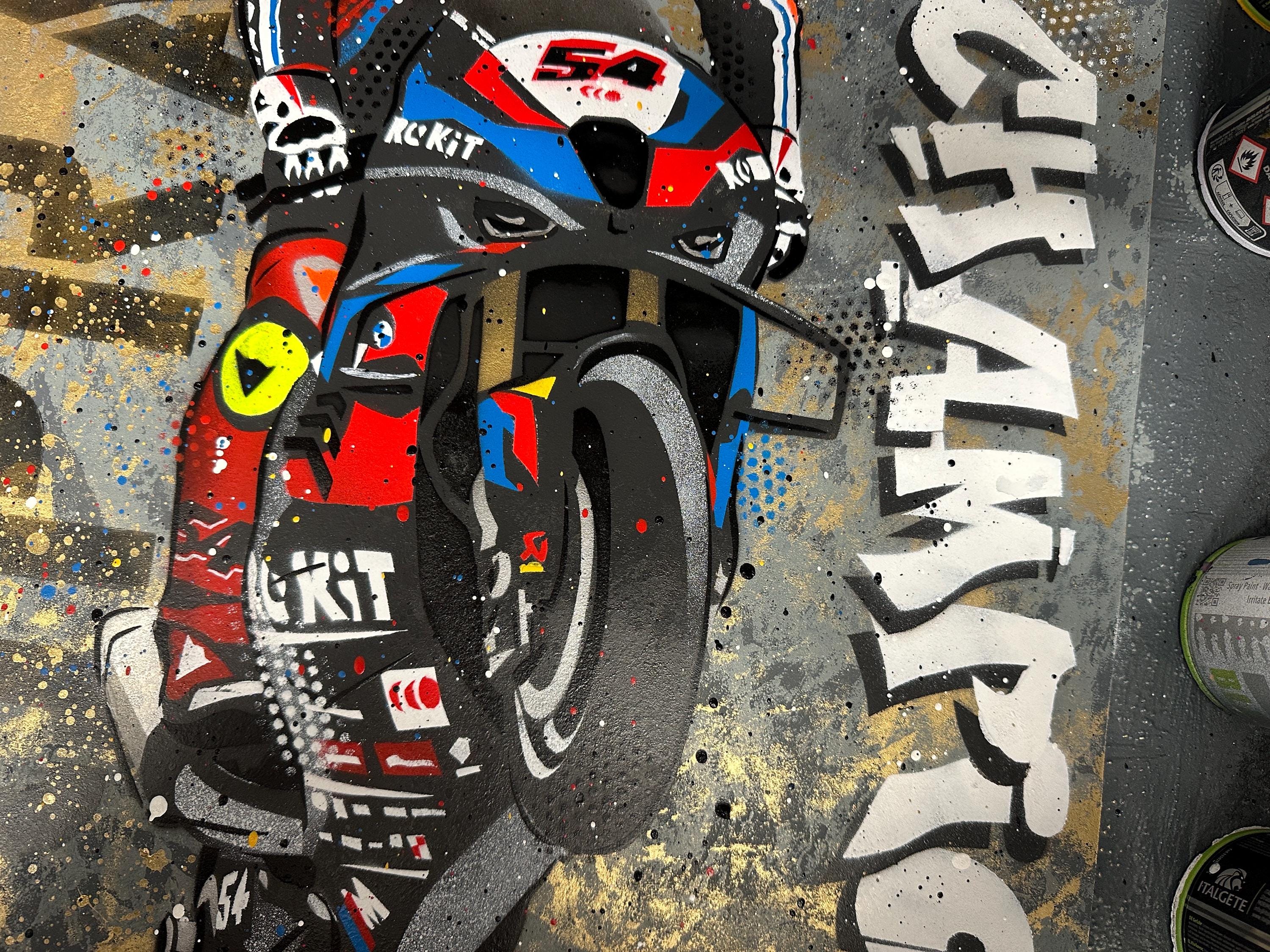 Toprak Razgatlıoğlu, 2024 WSBK Champ - Graffiti Painting - Etsy