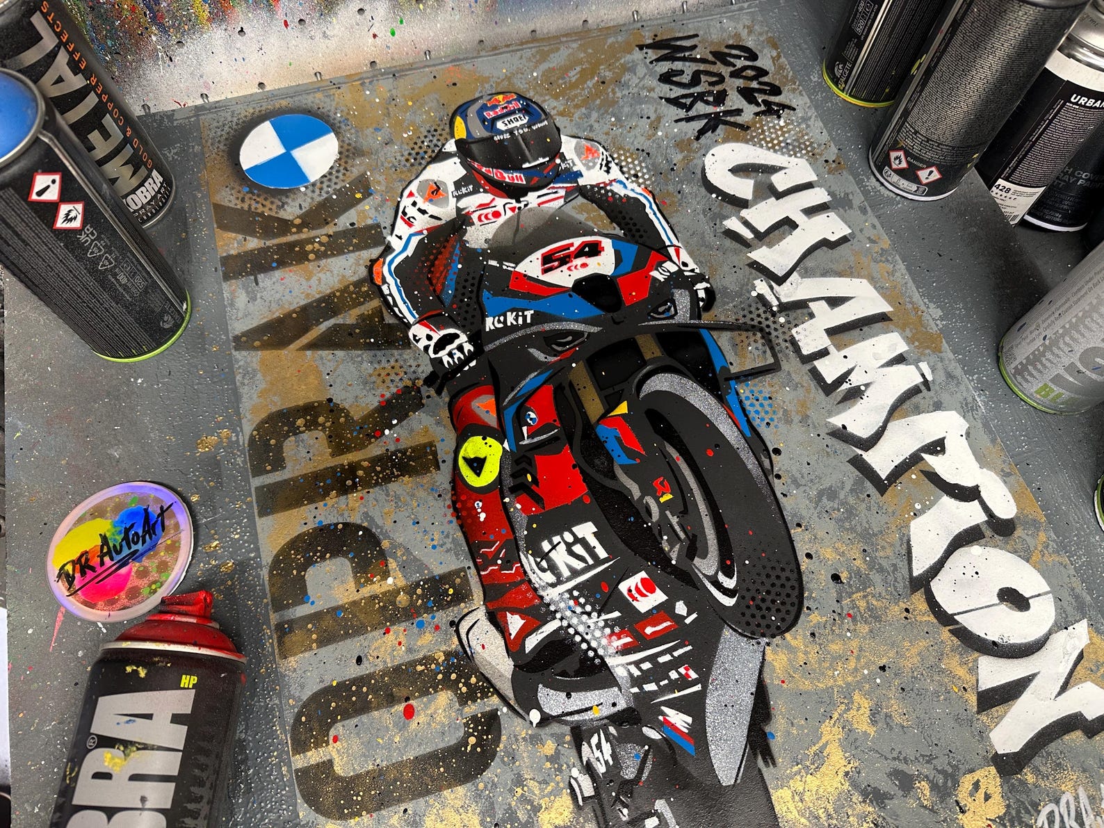 Toprak Razgatlıoğlu, 2024 WSBK Champ - Graffiti Painting - Etsy