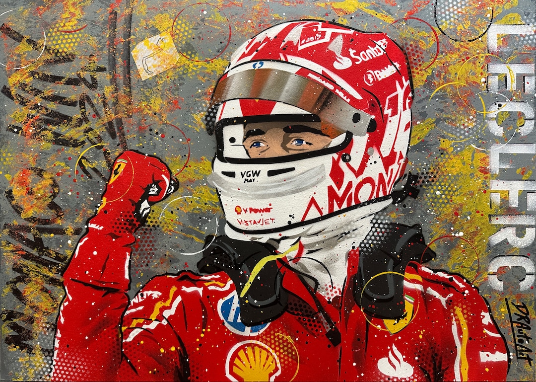 Charles Leclerc, Monaco 2024 Graffiti Painting - Etsy