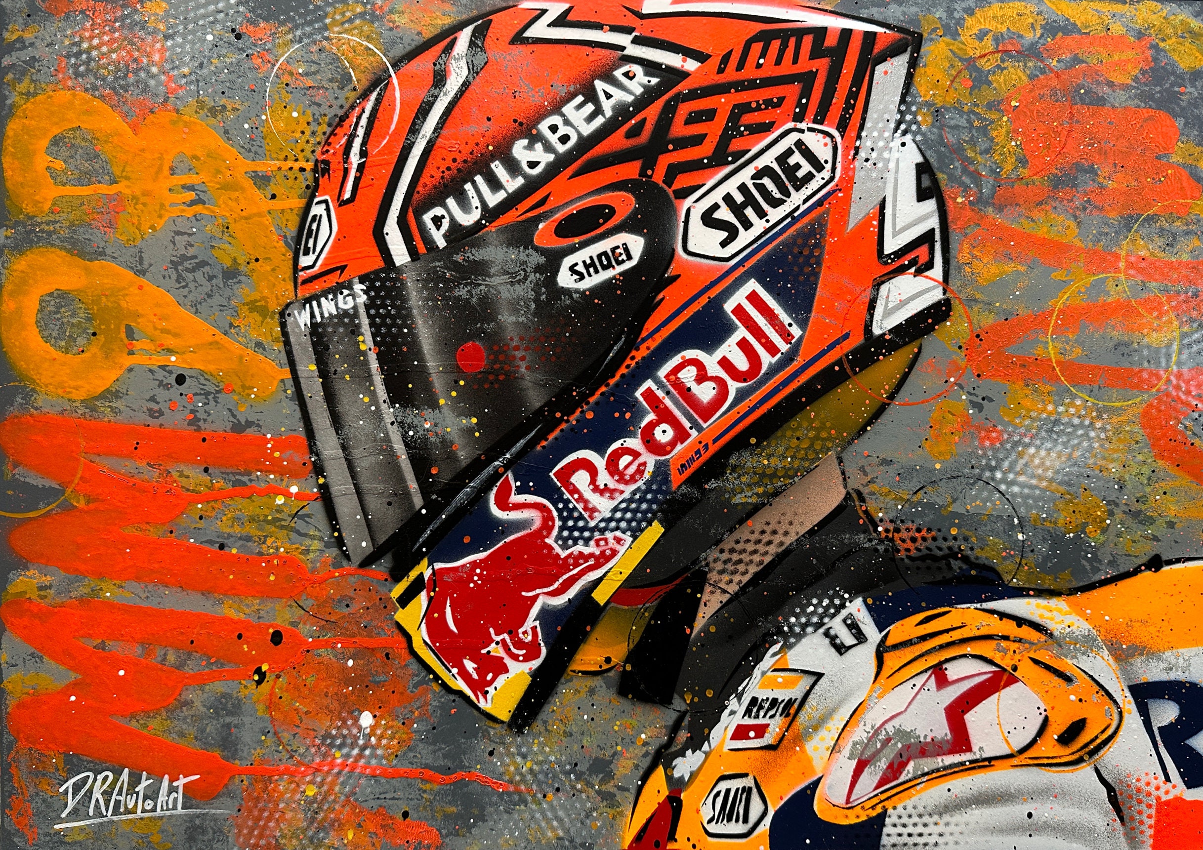Marc Marquez Graffiti Painting - Etsy