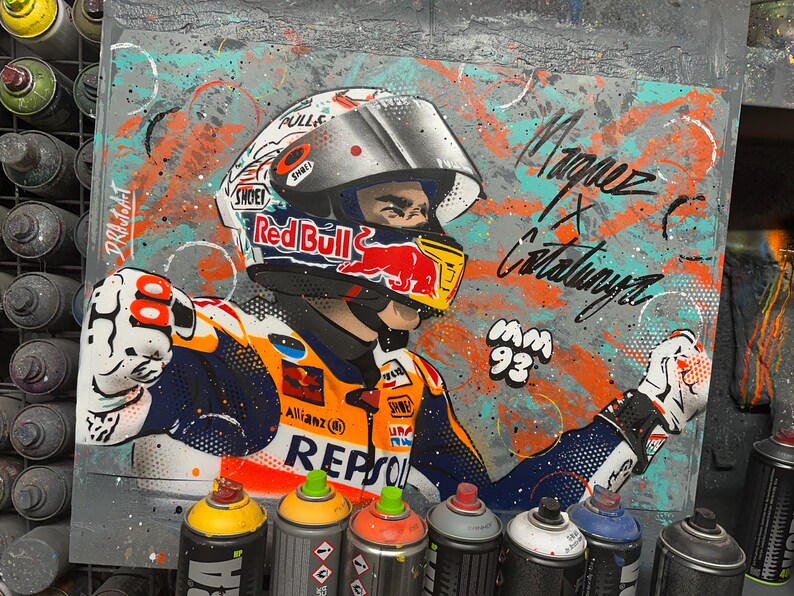 Marc Marquez Graffiti Painting - Etsy