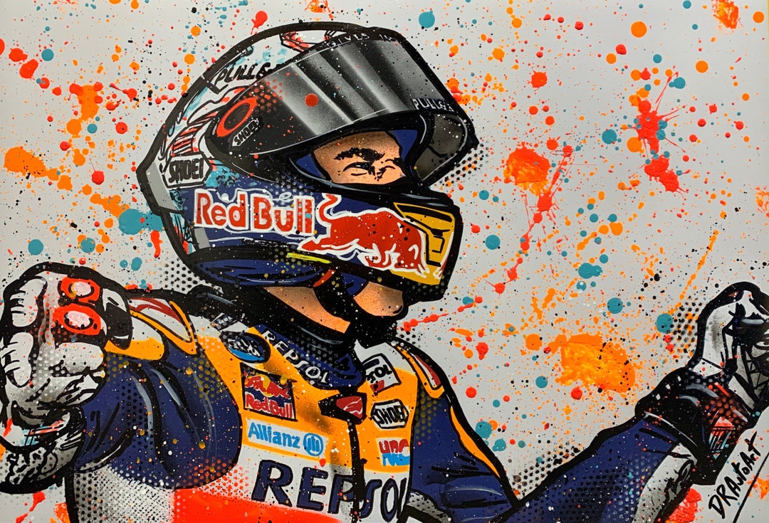 Marc Marquez Graffiti Painting - Etsy
