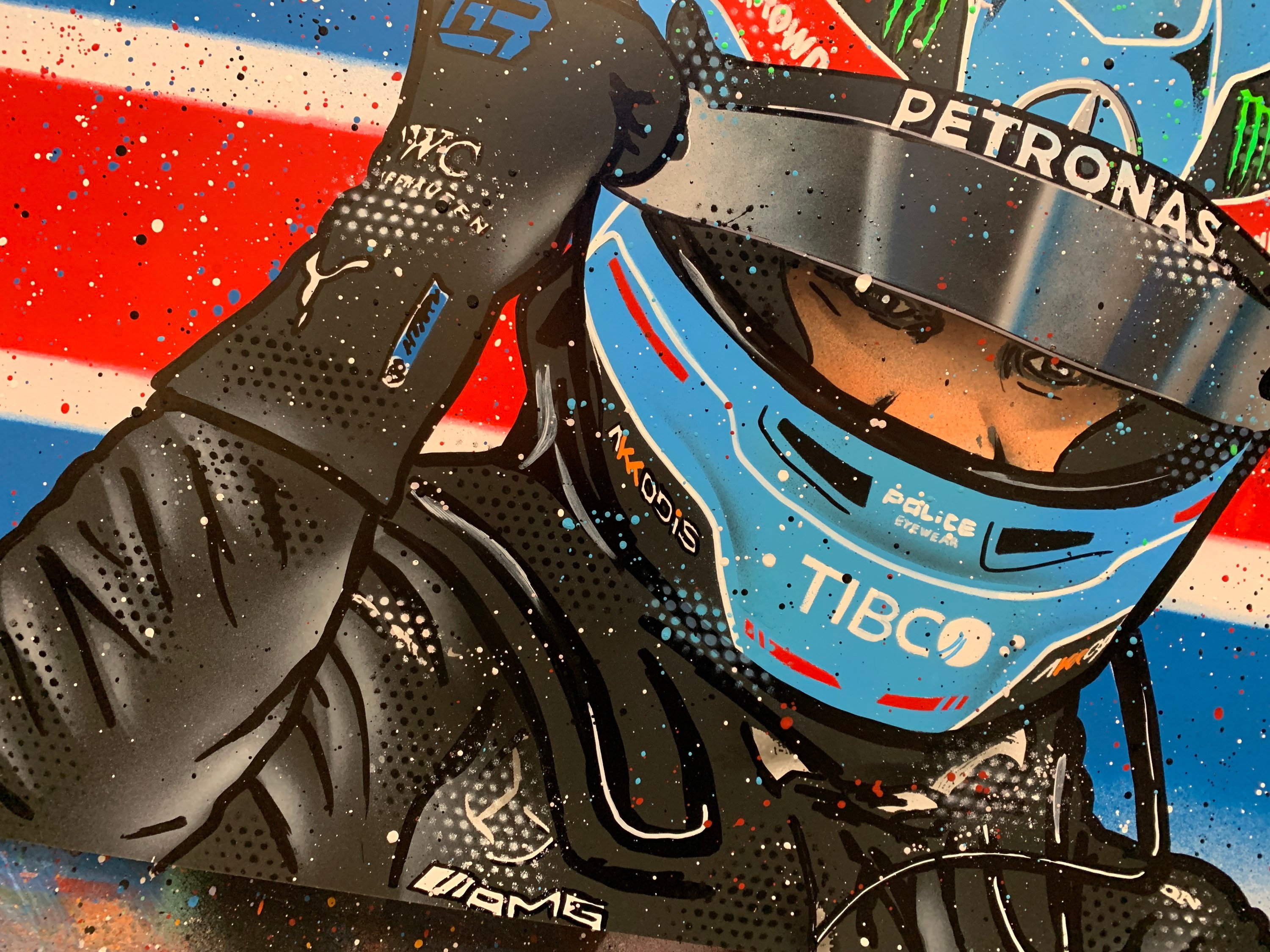 George Russell 2022 Pole Graffiti Painting - Etsy