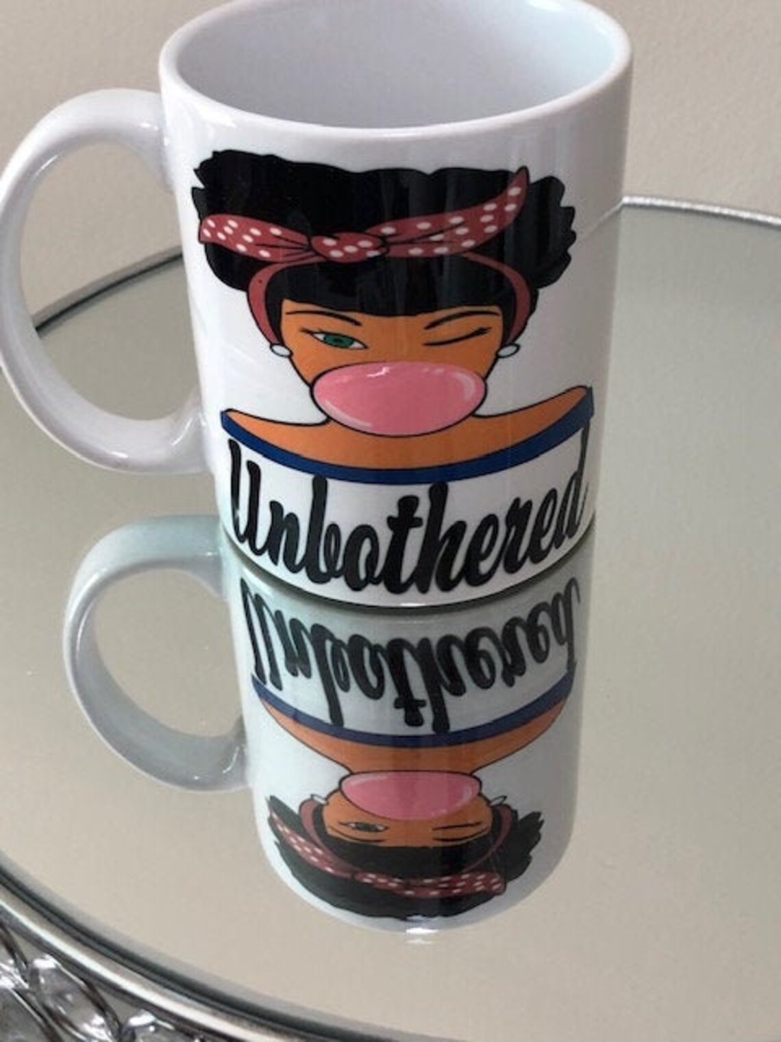 Unbothered Bubble Gum Custom Sublimation Coffee Mug, Unbothered Mug ...