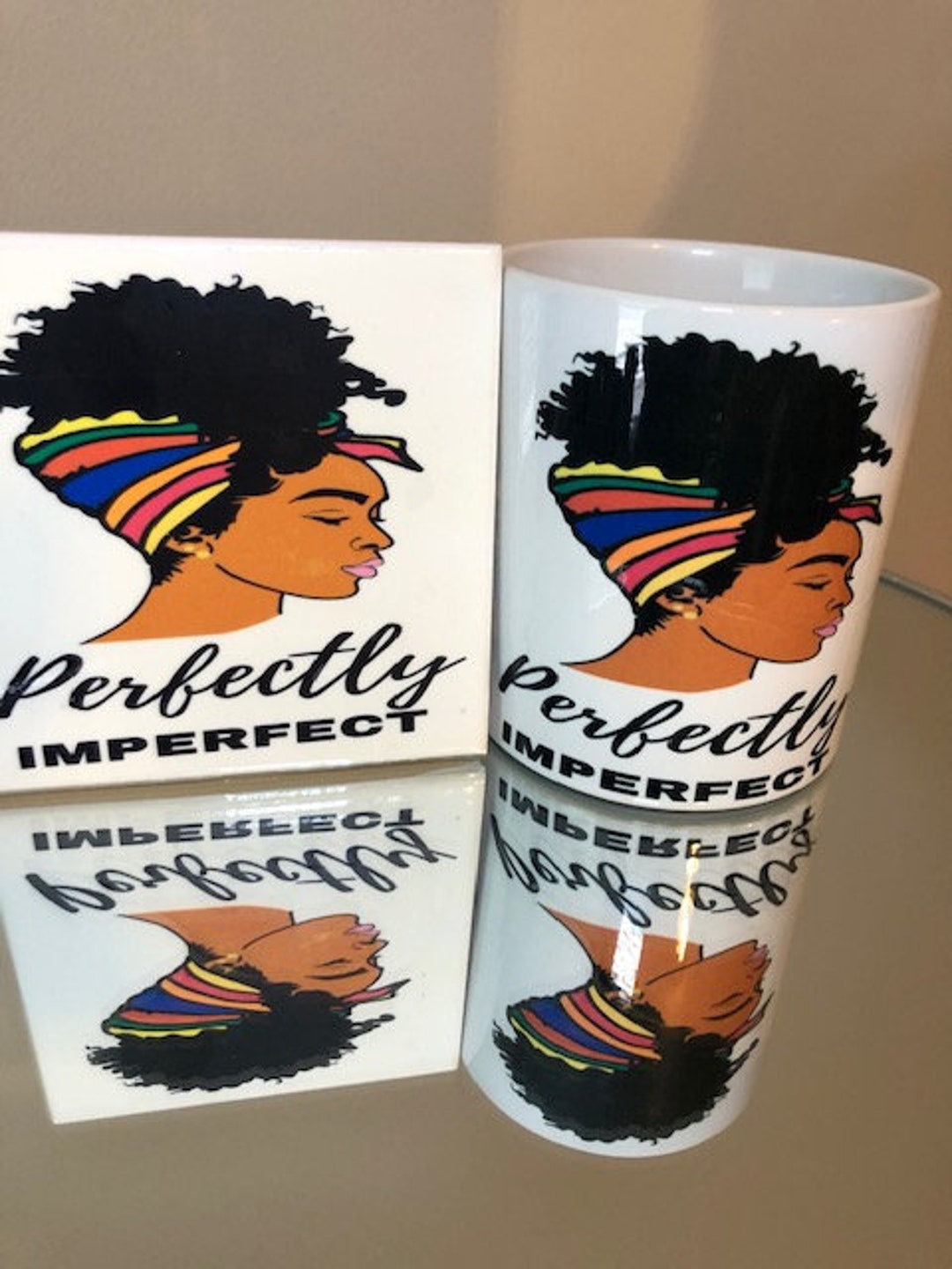Perfectly Imperfect Sublimation Mug and Tile Coaster Set - Etsy