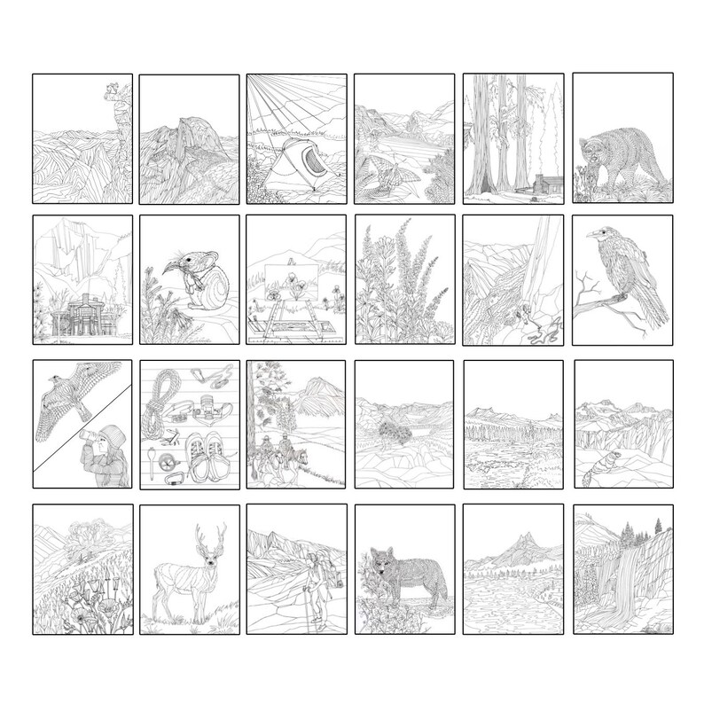 Yosemite Coloring Book PDF Download - Etsy