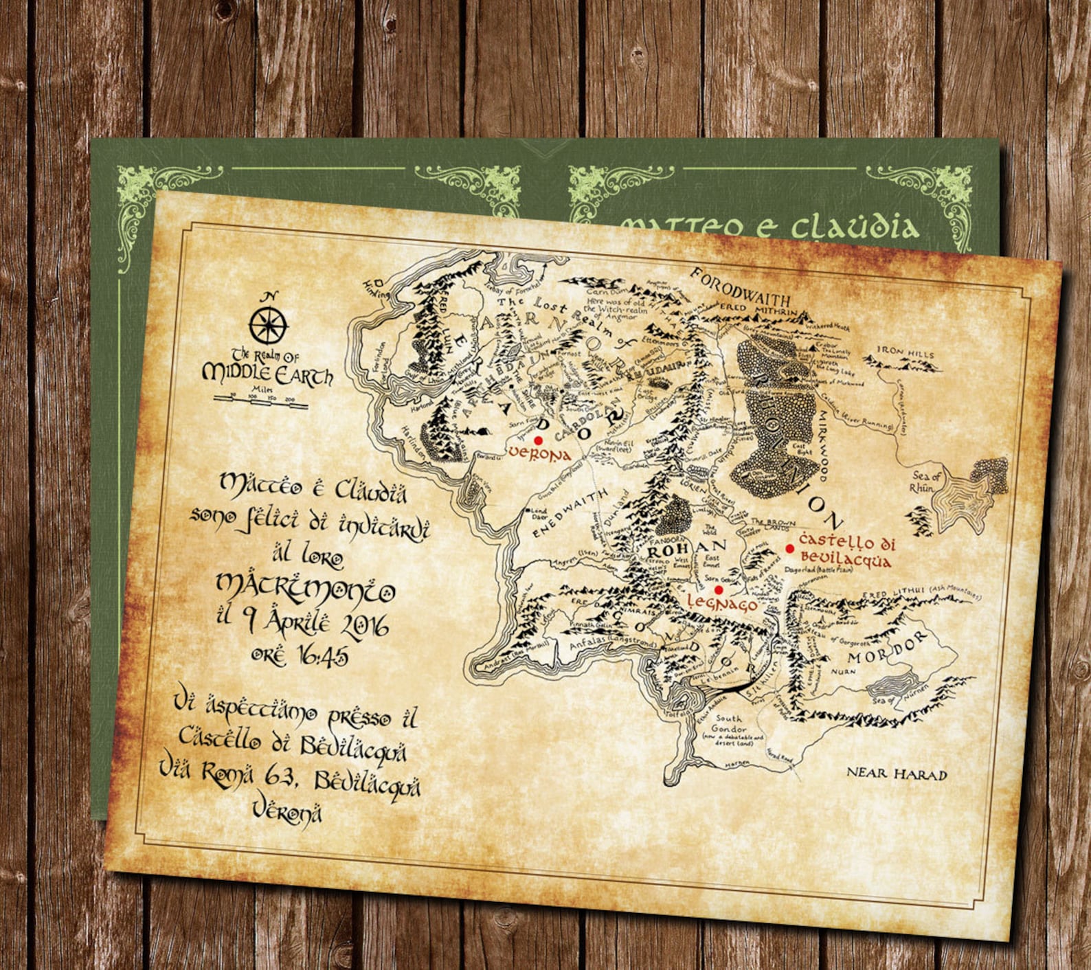 Lord of the Ring Wedding Invitation | Etsy