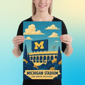 Michigan Stadium (the Big House) Poster Print - Etsy