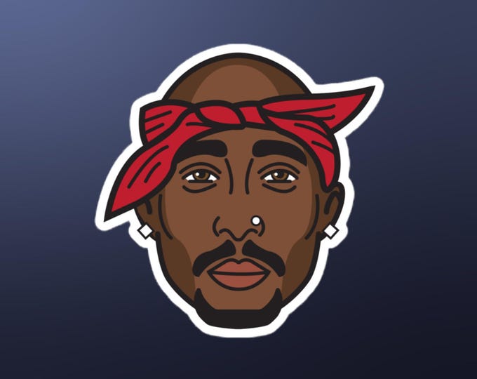 Tupac Sticker, 2pac Shakur Decal, Tupac Png, Tupac Print, Tupac Gifts ...