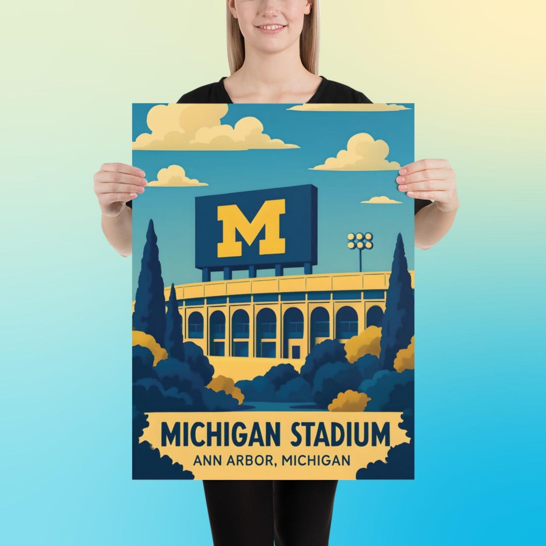Michigan Stadium (the Big House) Poster Print - Etsy