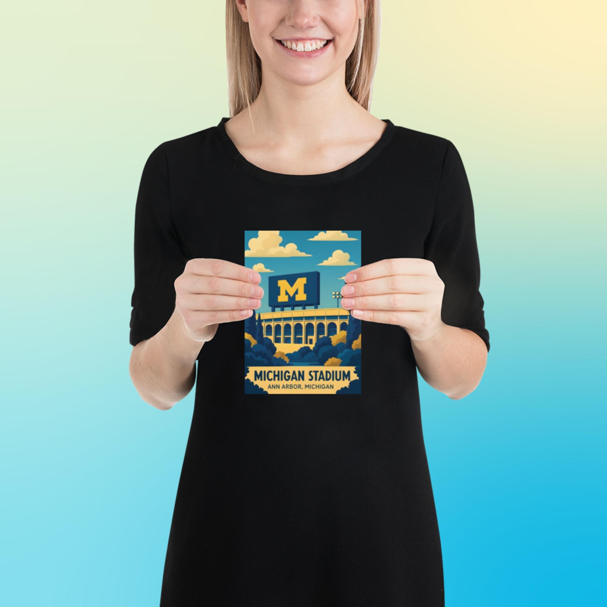 Michigan Stadium (the Big House) Poster Print - Etsy
