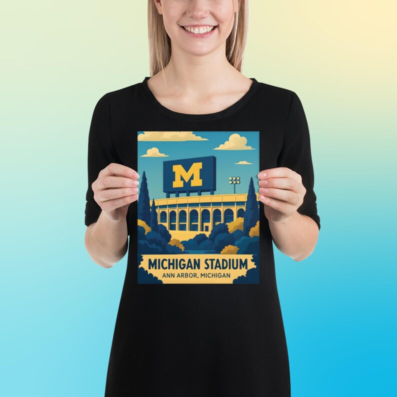 Michigan Stadium (the Big House) Poster Print - Etsy