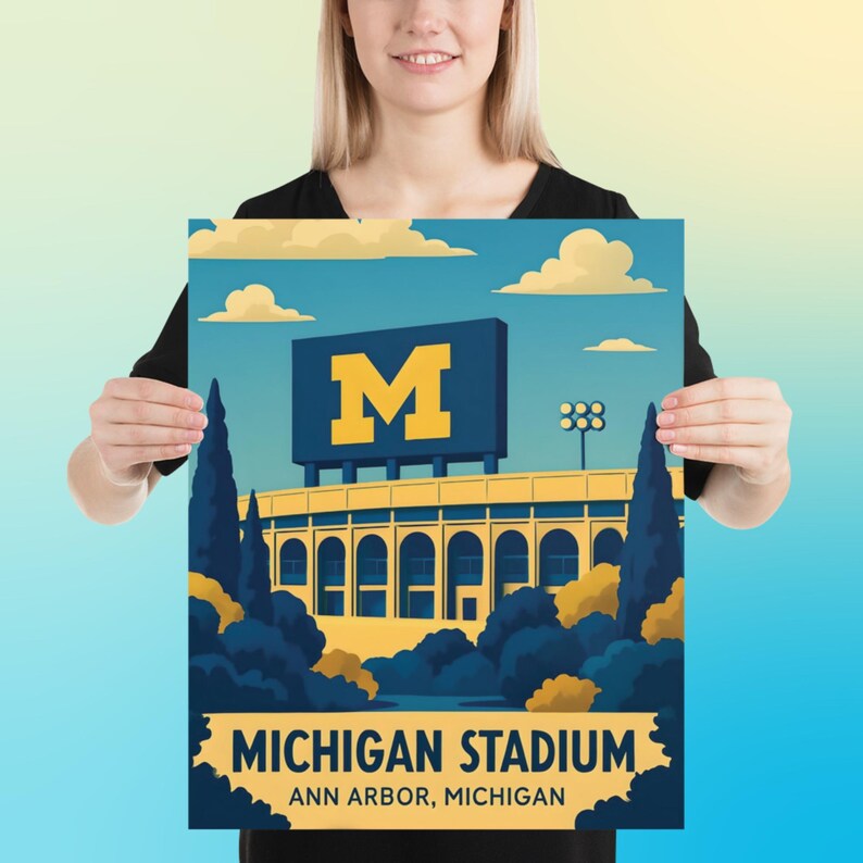 Michigan Stadium (the Big House) Poster Print - Etsy