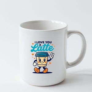 I Love You a Latte Digital Download – Cute Retro Coffee Cup PNG ...