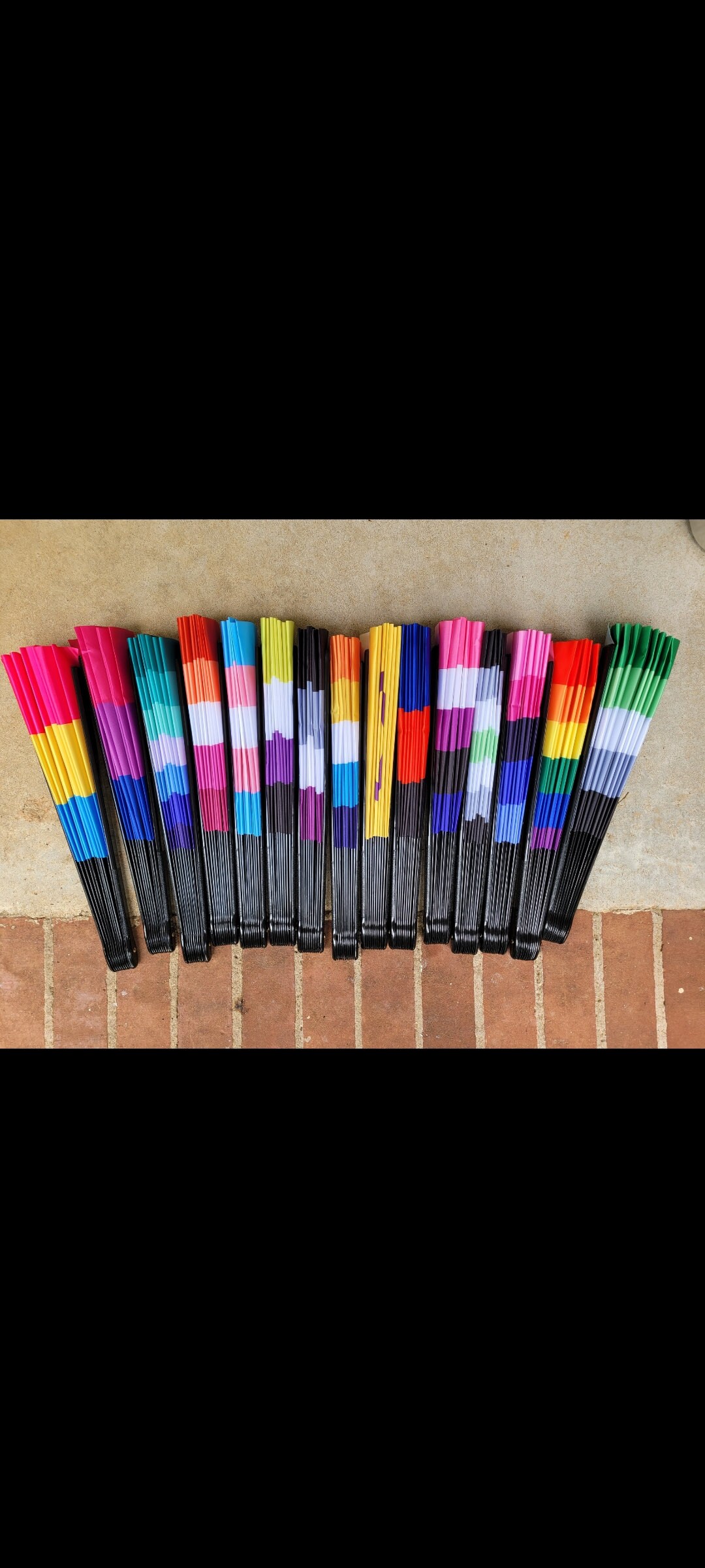 Big Pride Fans, Rainbow, Trans, Asexual, Aroace, Pan, Bi, Poly ...