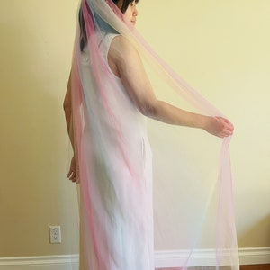 Unicorn Bridal Veil, Rainbow Ombre Veil, Unique Bridal Veil, Rainbow ...