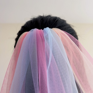 Unicorn Bridal Veil, Rainbow Ombre Veil, Unique Bridal Veil, Rainbow ...