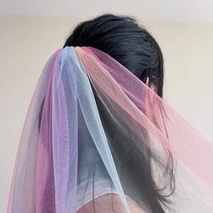 Unicorn Bridal Veil, Rainbow Ombre Veil, Unique Bridal Veil, Rainbow ...