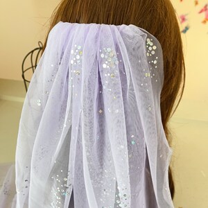 Shining Purple Confetti Veil, Shining Dots Wedding Veil, Unique Bridal ...