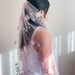Flower Pop Veil Unique Pink Blue Flower Veil Embroidered 3d Flower Veil ...