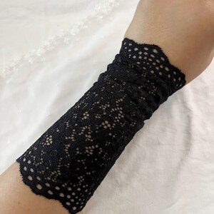 1piece Black Arm Band Stretch Lace Arm Cuff Cover Scar Tattoo Wrist ...
