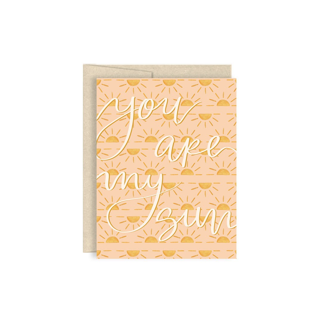 You Are My Sun Love Card Appreciation Card Anniversary Card Friendship ...
